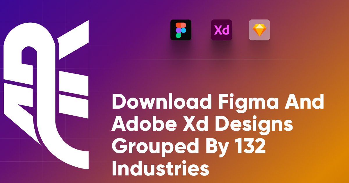 Download Figma and Adobe XD Designs grouped by 132 Industries