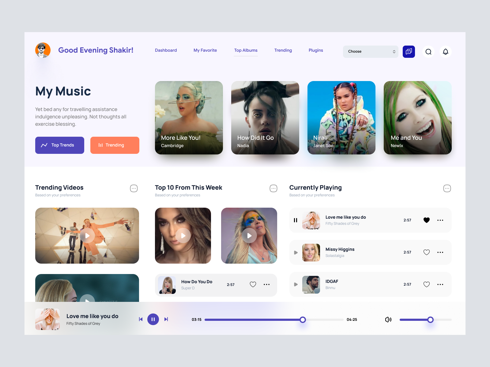 Music Dashboard UI Concept Figma Resources | Music Dashboard UI Concept ...