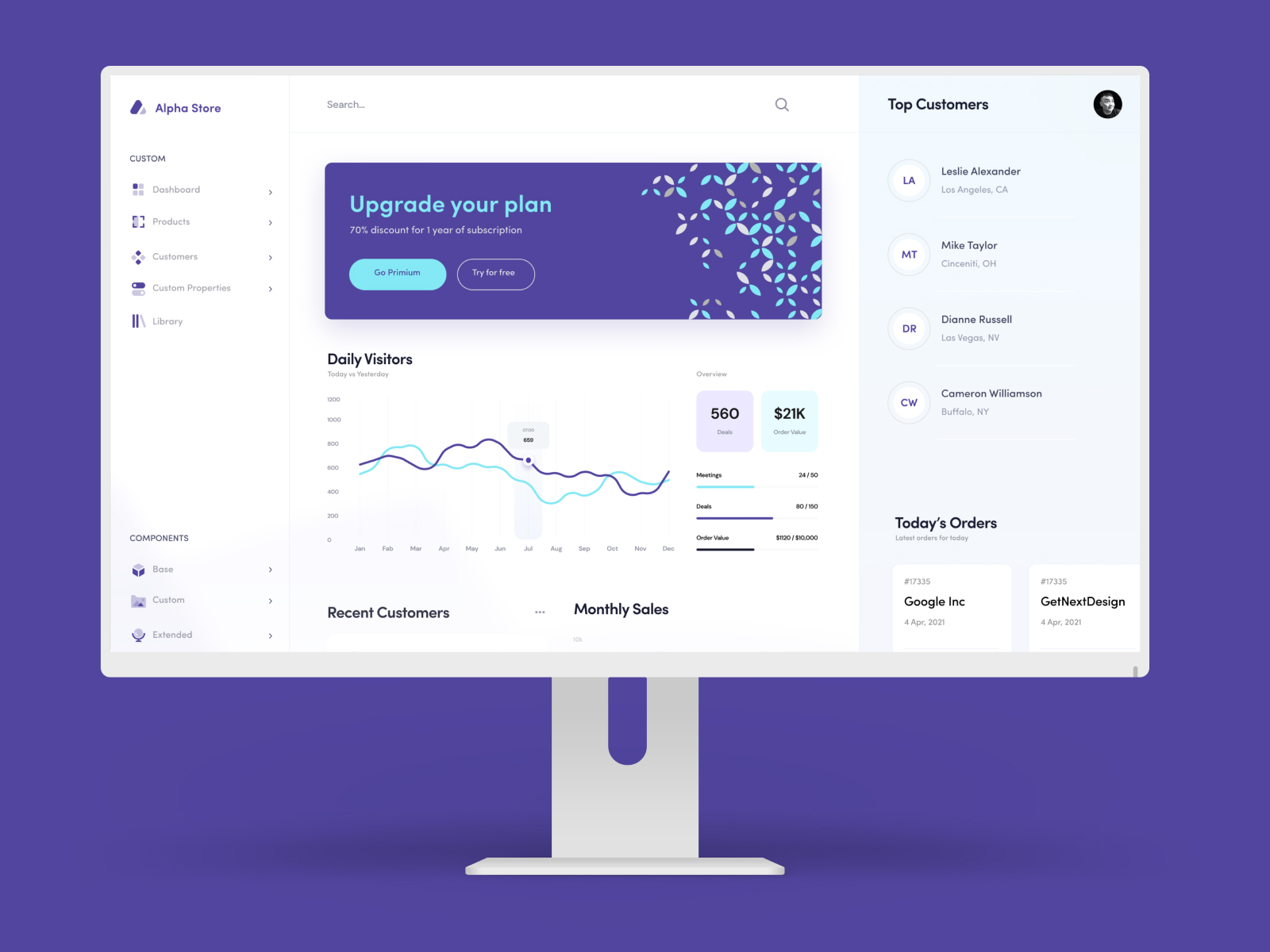 Alpha Store - Dashboard UI Concept | Figma Freebie | Xd Free Template