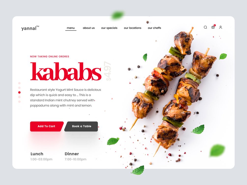 Restaurant Landing Page Figma Freebie | Restaurant Landing Page Adobe ...