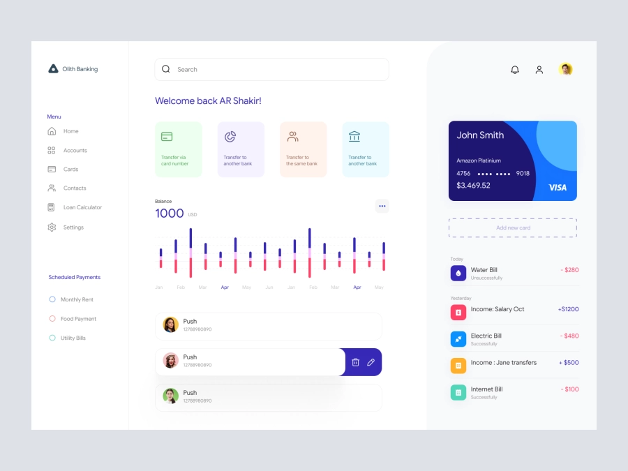 Weight Loss Dashboard UI Concept Figma Resources | Weight Loss ...